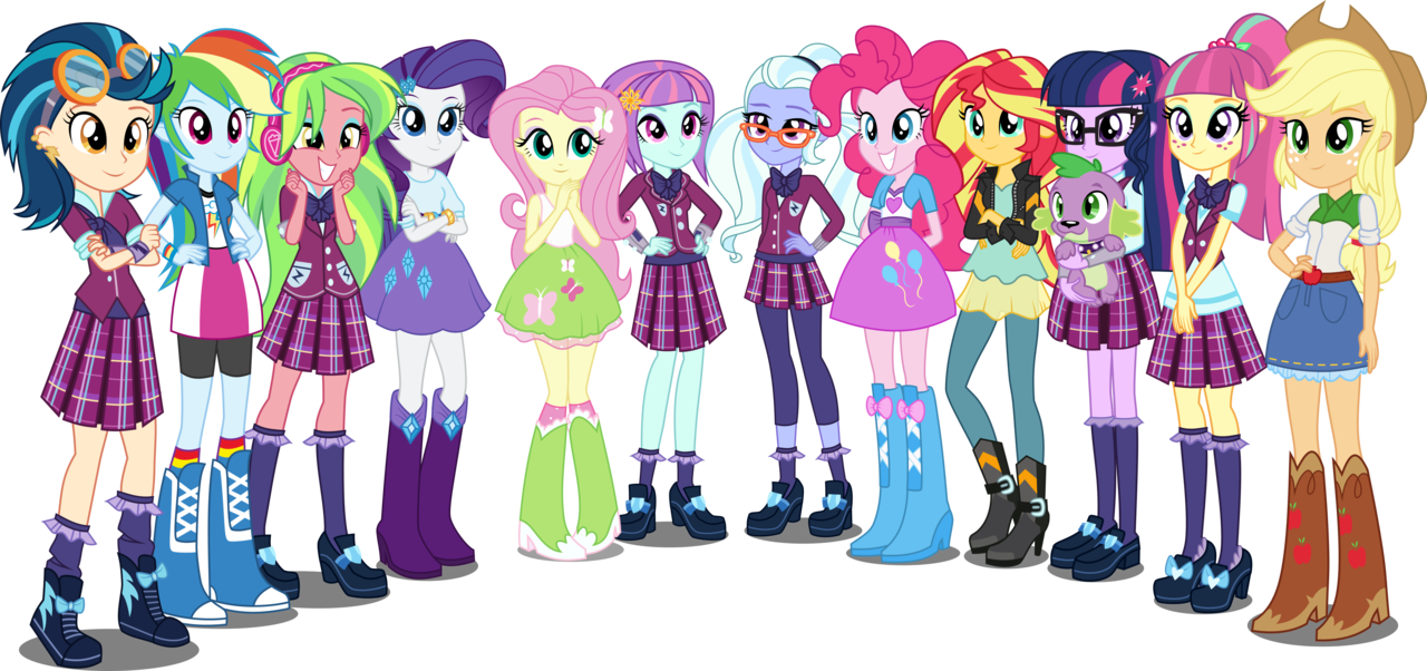 #994464 - safe, artist:xebck, applejack, fluttershy, indigo zap, lemon ...