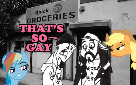 #995117 - safe, applejack, rainbow dash, g4, clerks, clerks: the ...