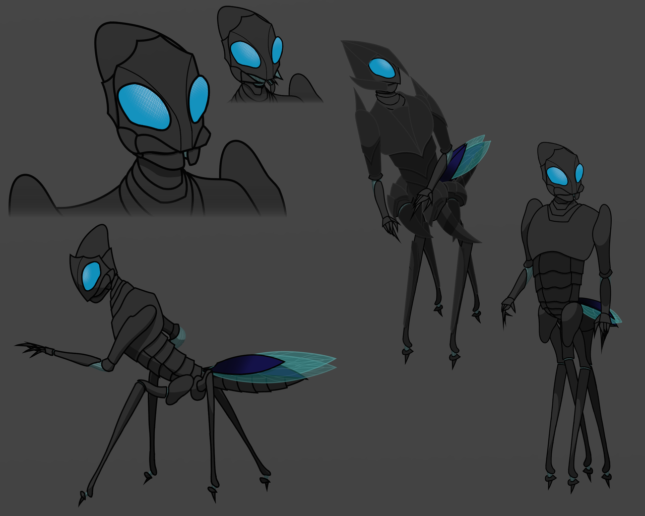 #995272 - safe, artist:thehuskylord, changeling, concept art, gray ...