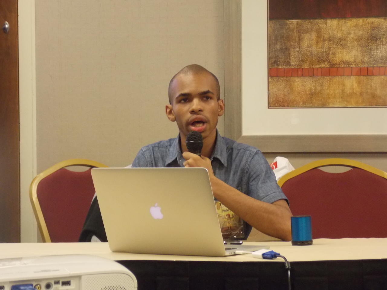 #996920 - safe, human, trotcon, trotcon 2015, animatedjames, irl, irl ...