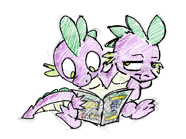 #1013750 - safe, artist:callooh callay, spike, dragon, g4, barb, comic book, conjoined ...