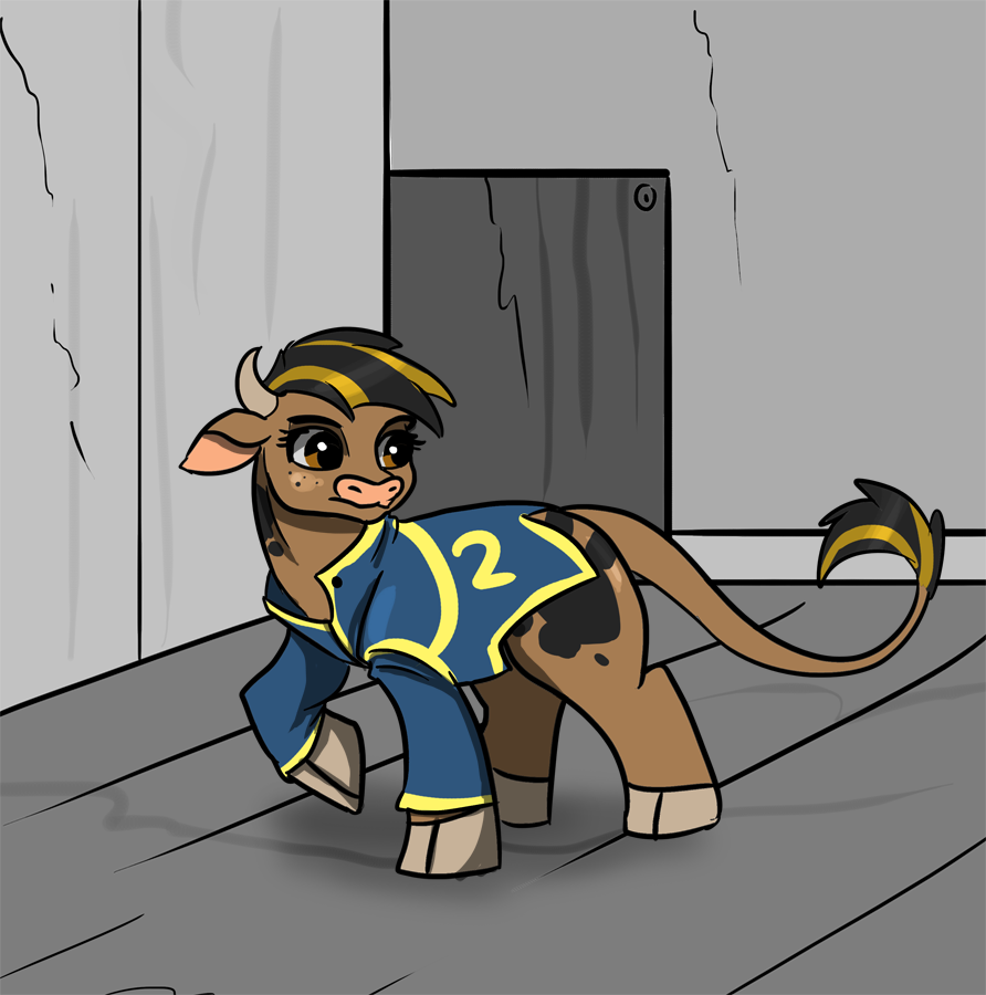 #1020745 - safe, artist:alorix, oc, oc only, oc:mary belle, cow ...