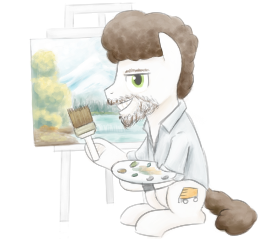 #1014668 - safe, artist:unsavorydom, super funk, pony, bob ross ...