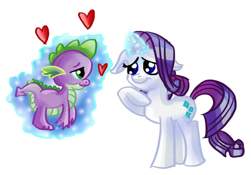 #1026409 - safe, artist:death-is-death, rarity, spike, dragon, pony ...