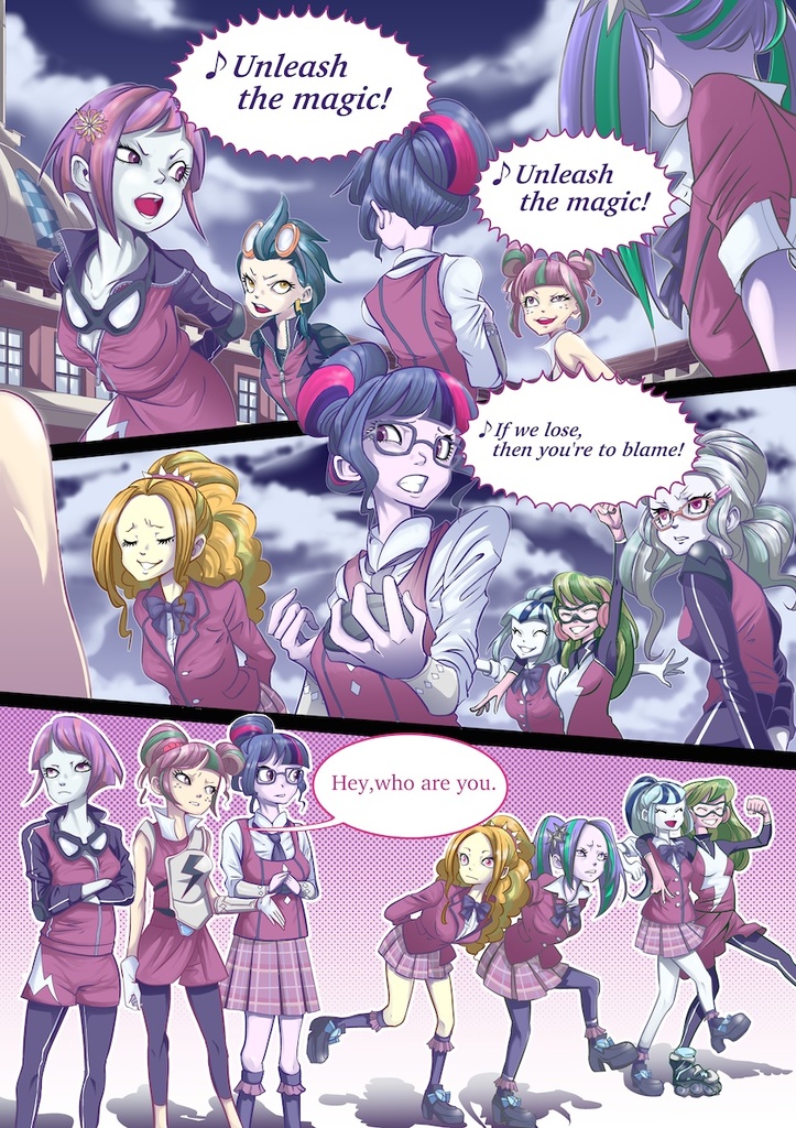 #1030496 - safe, artist:ddd1983, adagio dazzle, aria blaze, indigo zap ...