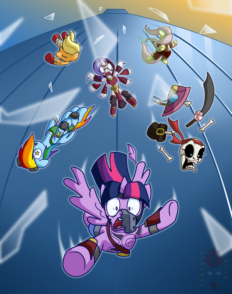 #1019887 - safe, artist:brother orin, applejack, fluttershy, pinkie pie ...