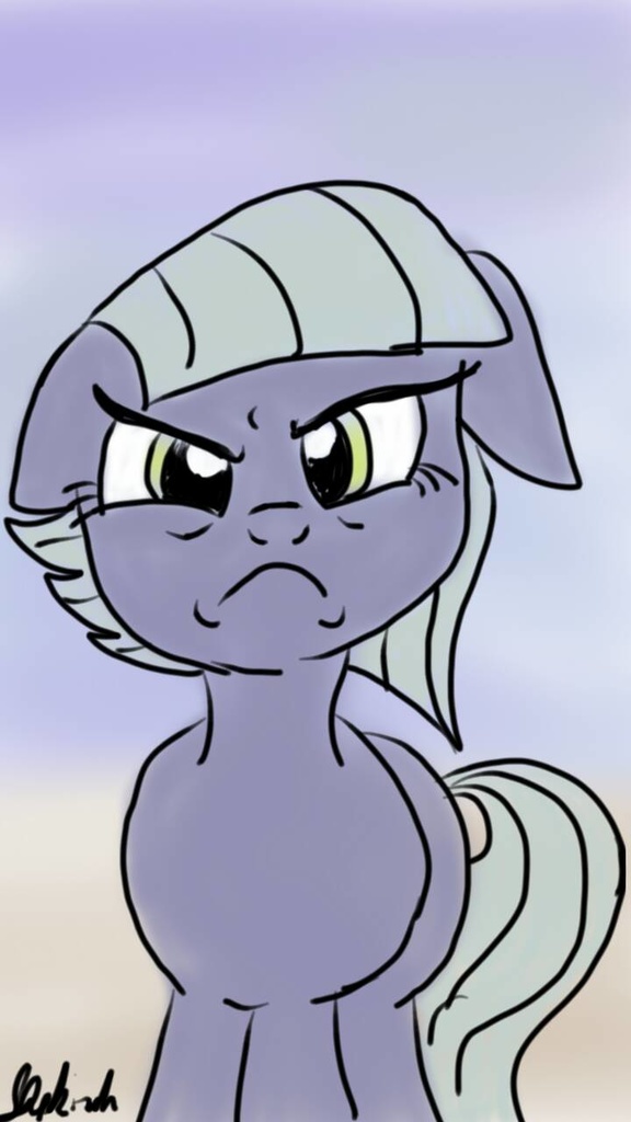 #1042545 - safe, artist:naf277, limestone pie, angry, cute, female ...