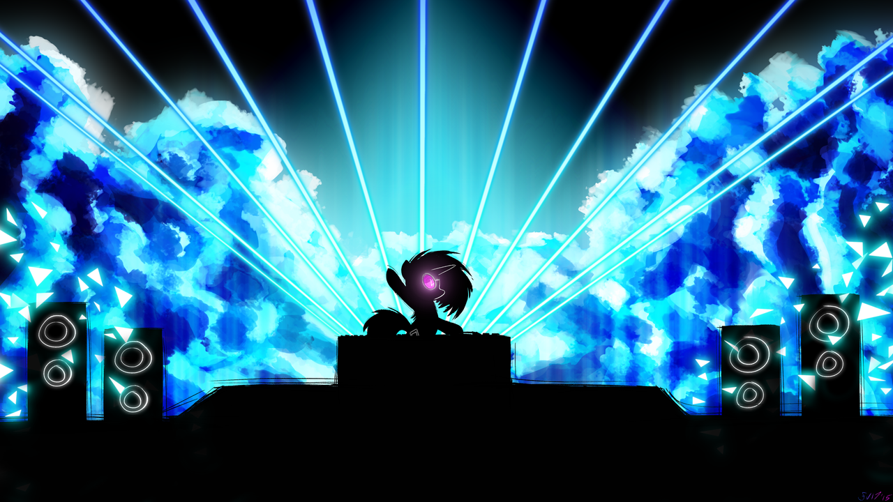 #1042904 - safe, artist:flamevulture17, dj pon-3, vinyl scratch, pony ...