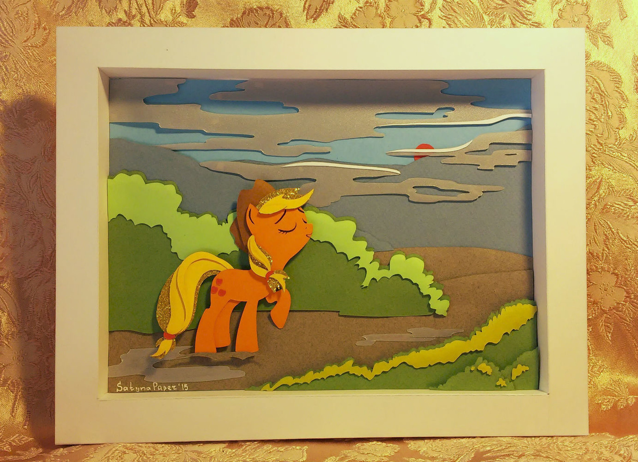 #1035436 - safe, artist:satynapaper, applejack, craft, irl, papercraft ...