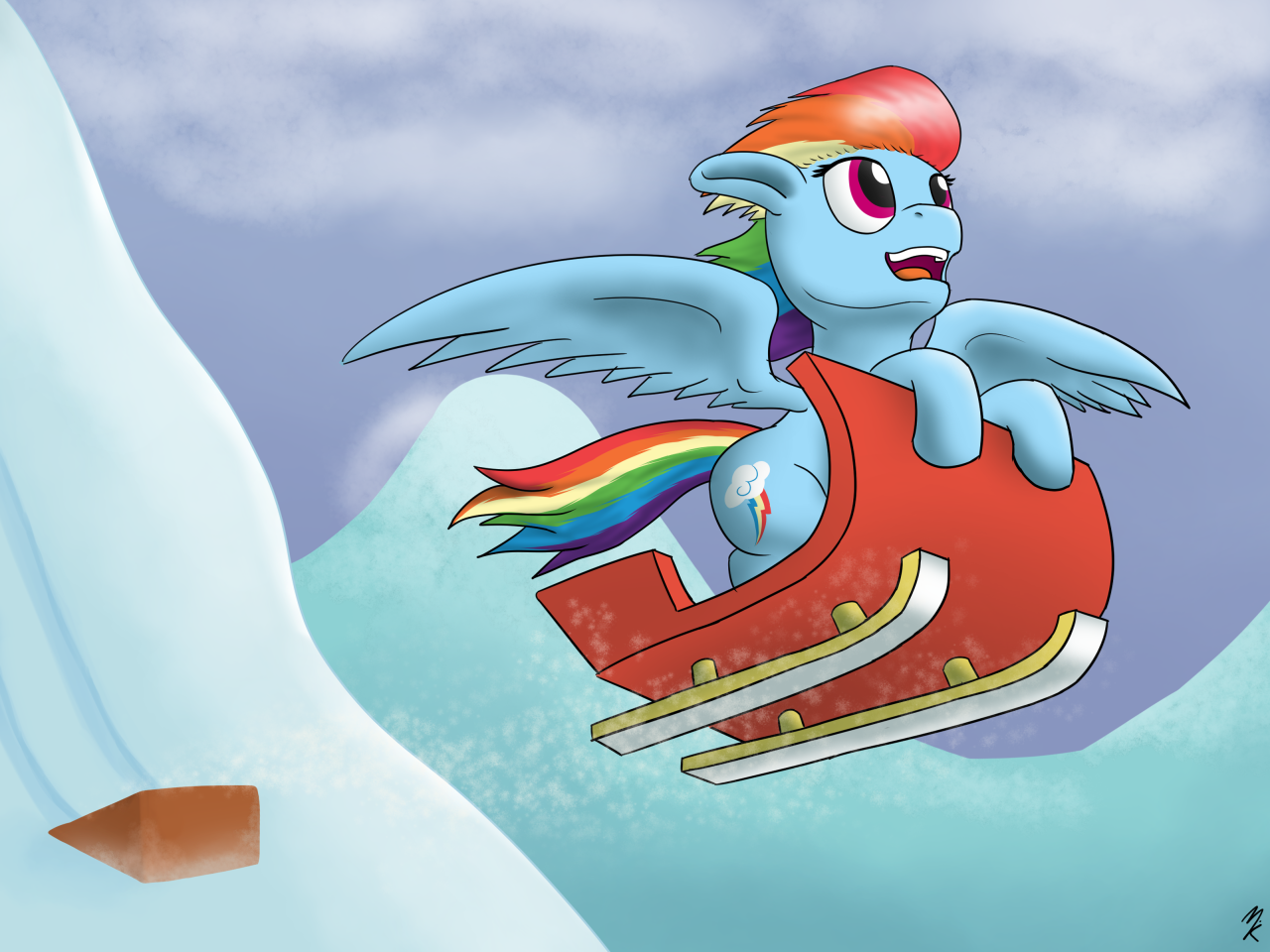 #1048803 - safe, artist:mkogwheel, rainbow dash, pegasus, pony, g4 ...