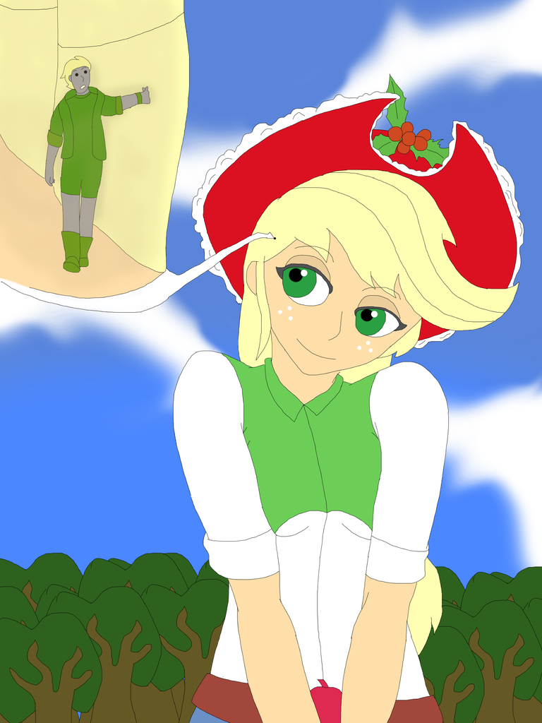 #1051608 - safe, artist:final7darkness, applejack, oc, equestria girls ...