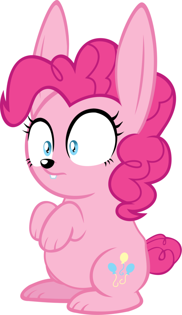 #1054801 - safe, artist:megarainbowdash2000, pinkie pie, rabbit ...