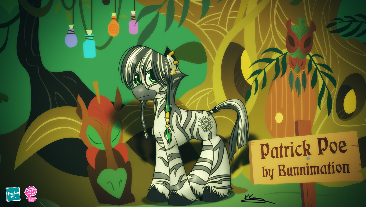 #1055938 - safe, artist:zebrapoe, oc, oc only, oc:patrick poe, piercing, solo, tail wrap ...