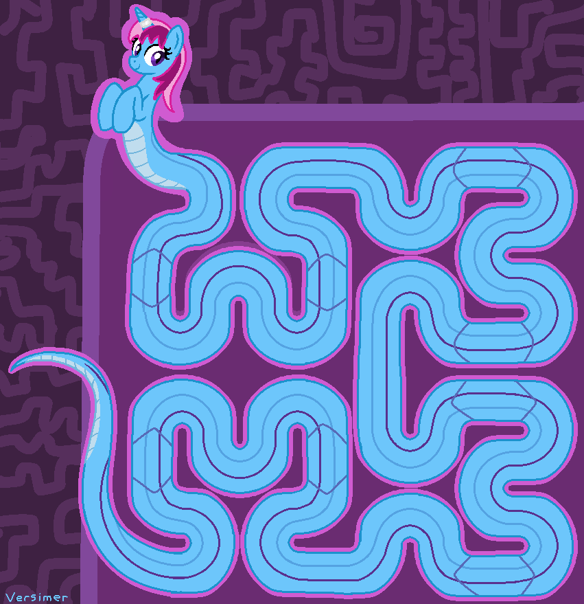 #1037448 - safe, artist:versimer, oc, oc only, oc:parcly taxel, lamia, original species, fractal ...