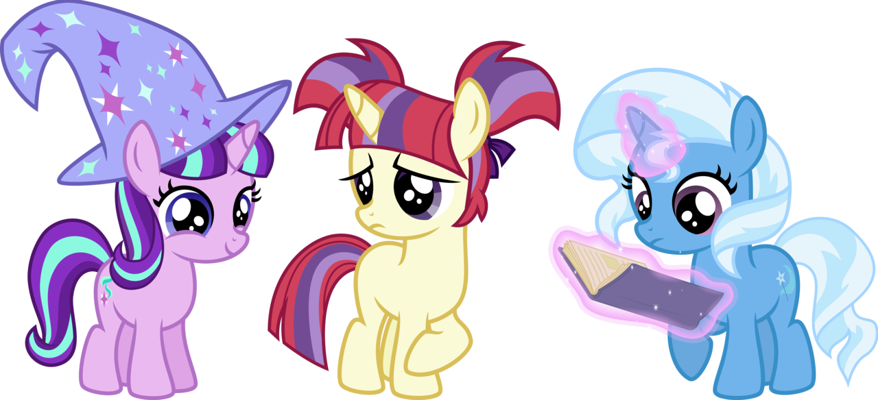 #1038267 - safe, artist:osipush, moondancer, starlight glimmer, trixie ...