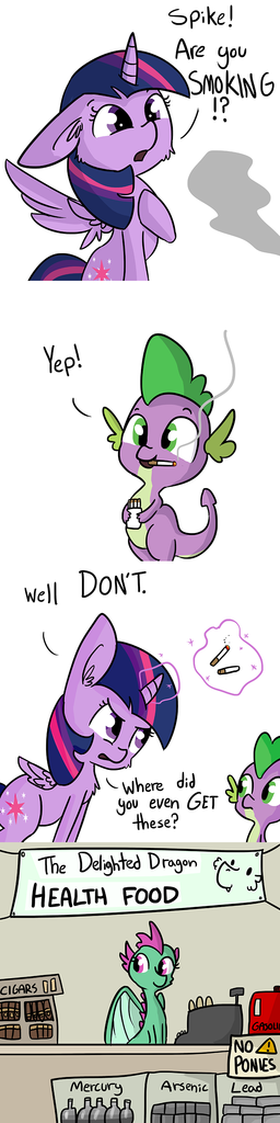 #1039312 - safe, artist:tjpones, spike, twilight sparkle, oc, oc ...
