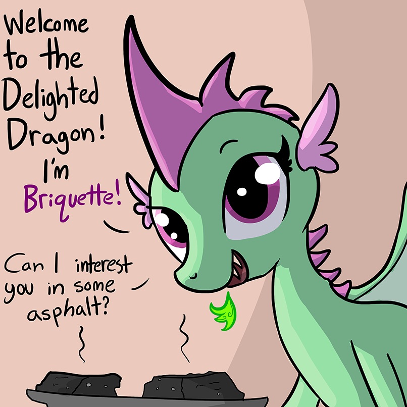 #1039520 - safe, artist:tjpones, oc, oc only, oc:briquette, dragon ...