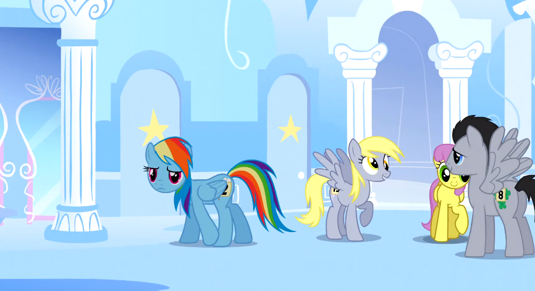 #819410 - safe, screencap, derpy hooves, parasol, rainbow dash, pegasus ...