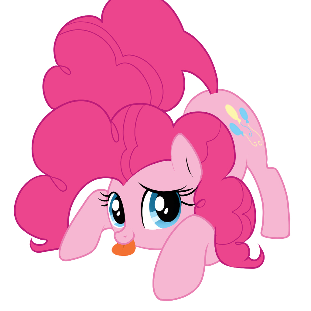 819969 Safe Artistzigrock Pinkie Pie Face Down Ass Up Female Pixiv Simple Background