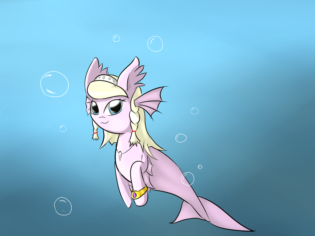 #820031 - safe, artist:jollythinker, oc, oc only, oc:mystic tide, merpony, bubble, female, fish ...