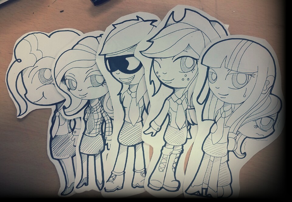 #833488 - safe, artist:patterndream, applejack, fluttershy, pinkie pie ...