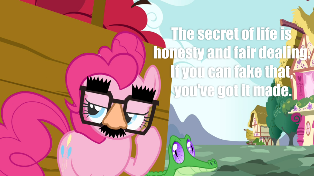 #833638 - safe, gummy, pinkie pie, g4, groucho marx, groucho mask ...