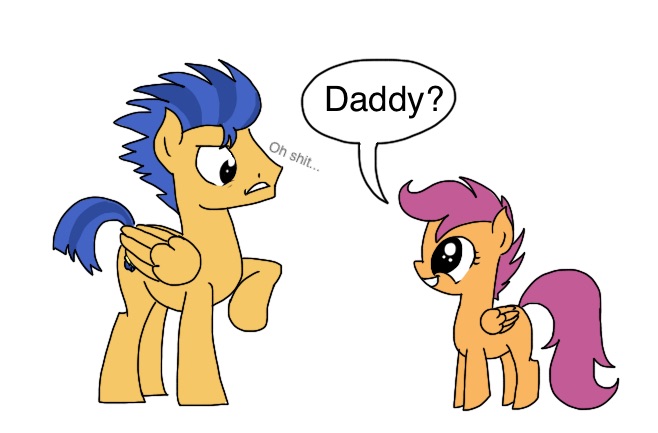 836015 Safe Artist Askcockyflash Flash Sentry Scootaloo Father