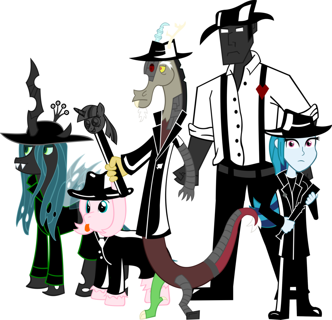 #838636 - safe, artist:jewelsfriend, discord, queen chrysalis, sonata ...