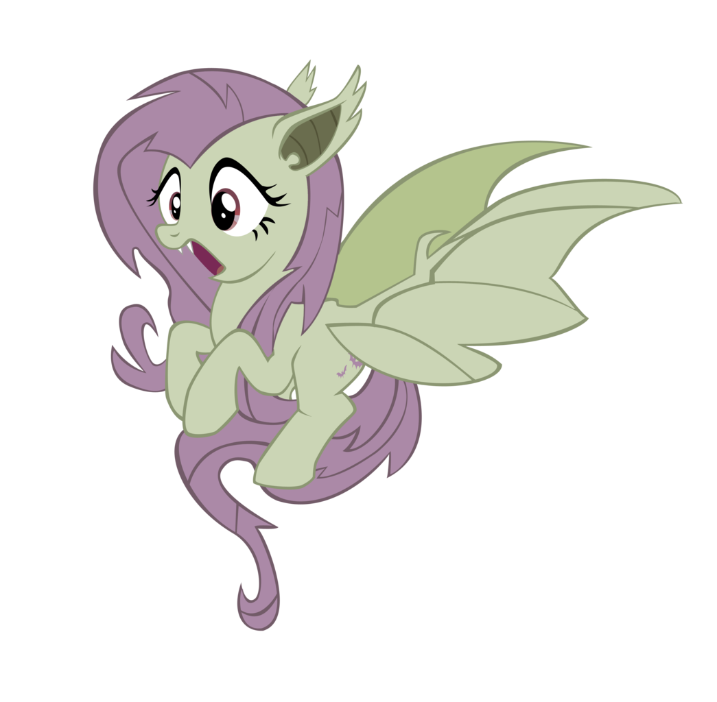 #824606 - safe, artist:reynaruina, fluttershy, female, flutterbat ...