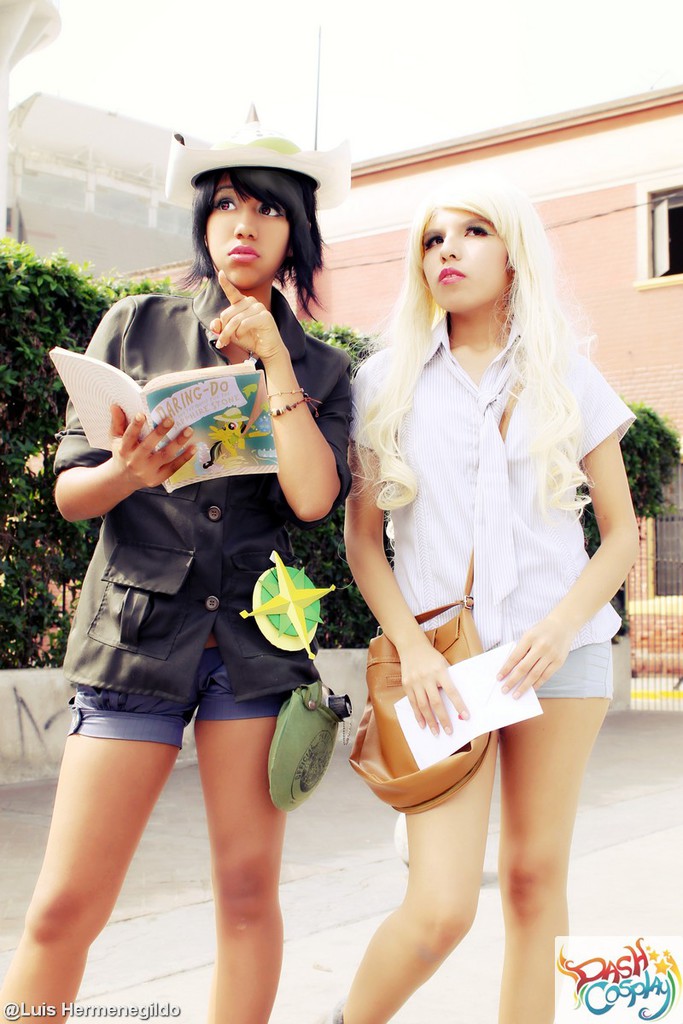 #847055 - safe, artist:dashcosplay, daring do, derpy hooves, human ...