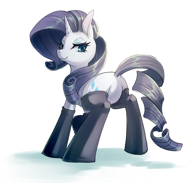 #847226 - suggestive, artist:murai shinobu, rarity, pony, unicorn, g4 ...