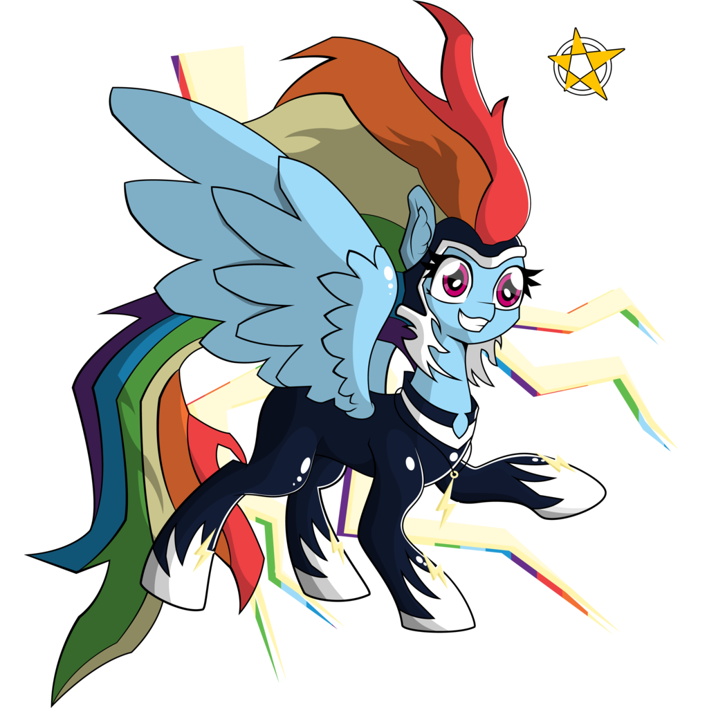 #848696 - safe, artist:amberpendant, rainbow dash, zapp, g4, my little ...