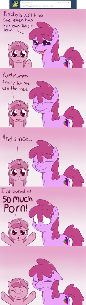 #857038 - suggestive, artist:skoon, berry punch, berryshine, ruby pinch ...