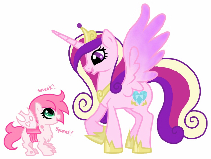 #842429 - safe, artist:unoriginai, princess cadance, oc, oc:love bug ...