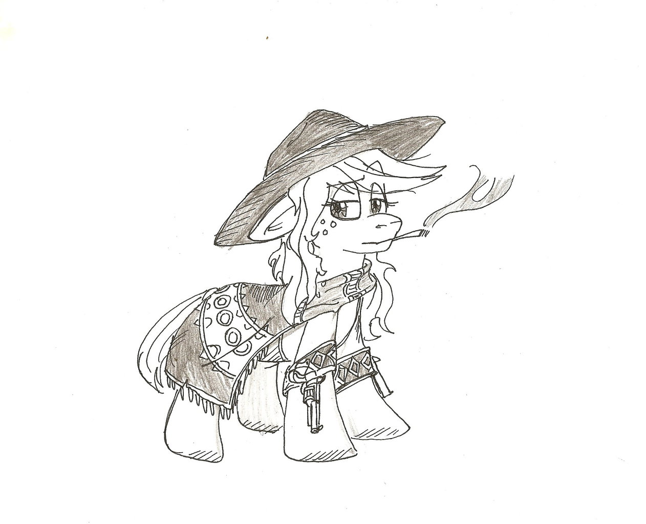 #843549 - safe, artist:pineapplejoey, applejack, cigarette, female, gun ...