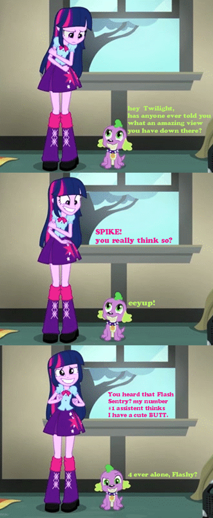 #844222 - safe, edit, edited screencap, screencap, spike, twilight ...
