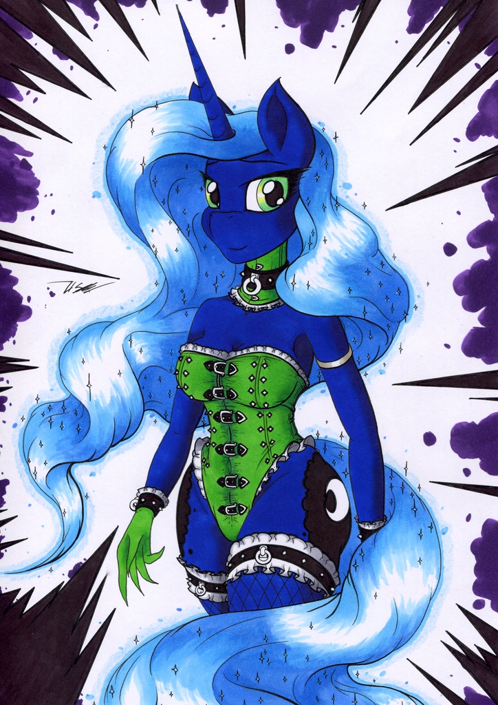 845544 Suggestive Artist Thegodoflazers Princess Luna Anthro