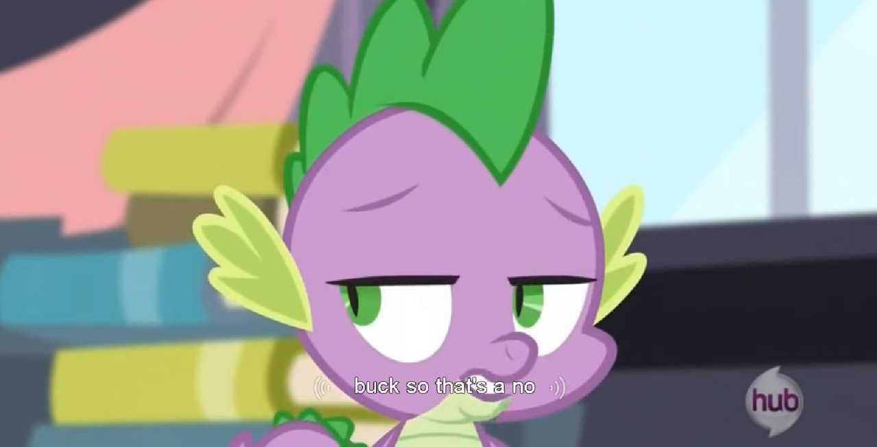 #845646 - safe, screencap, spike, g4, meme, youtube caption - Derpibooru
