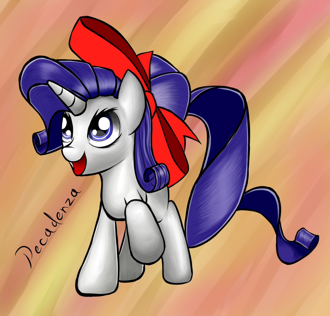 #846323 - safe, artist:windust, rarity, present, solo - Derpibooru