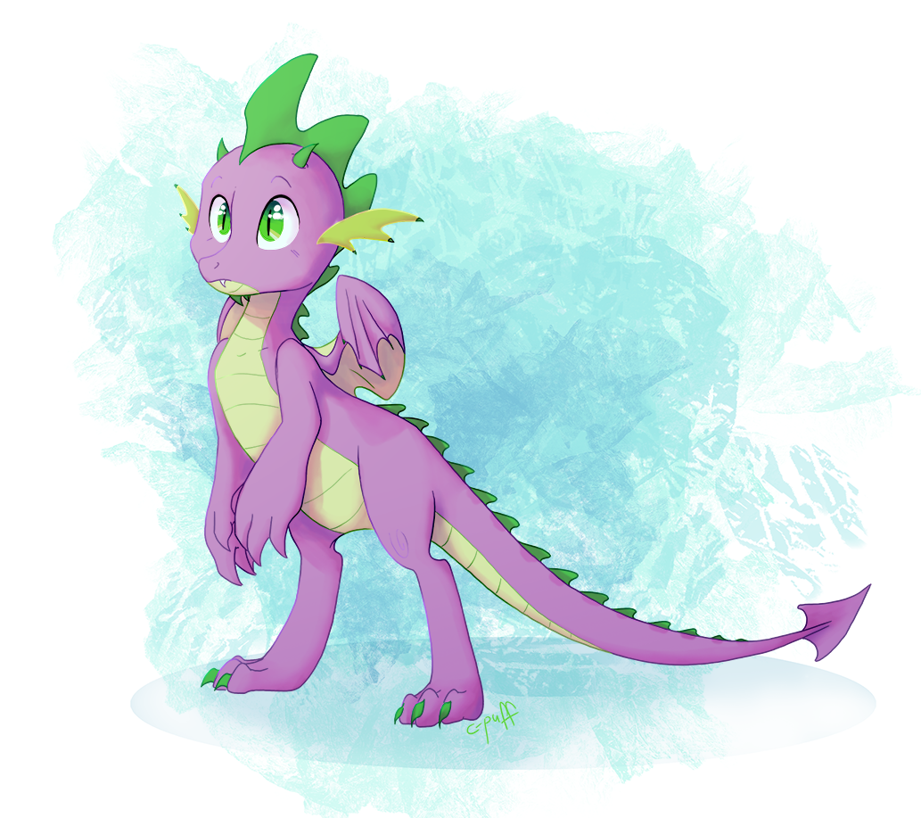 #862369 - safe, artist:c-puff, spike, g4, male, older, solo - Derpibooru
