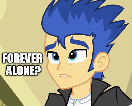 #870140 - safe, screencap, flash sentry, equestria girls, g4, forever alone, image macro, meme ...