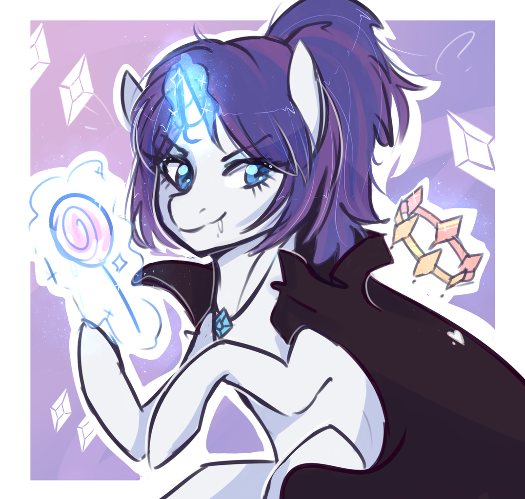 #870436 - safe, artist:beaty, rarity, vampire, g4, cape, clothes ...