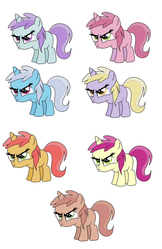 #872026 - safe, artist:samey90, bloo, dinky hooves, firelock, liza ...