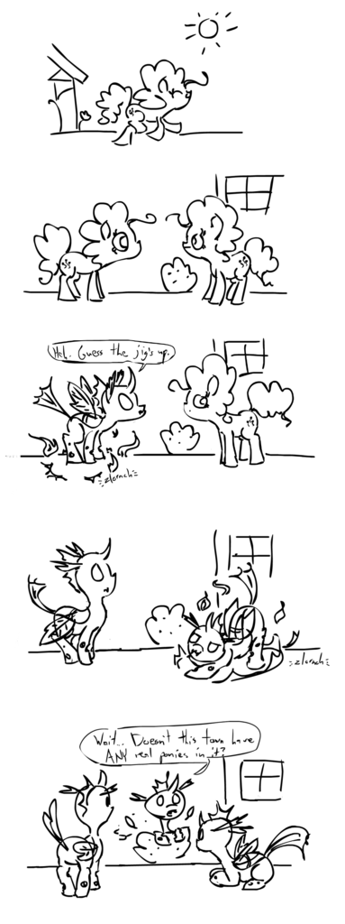 #873313 - safe, artist:limeylassen, pinkie pie, changeling, comic ...