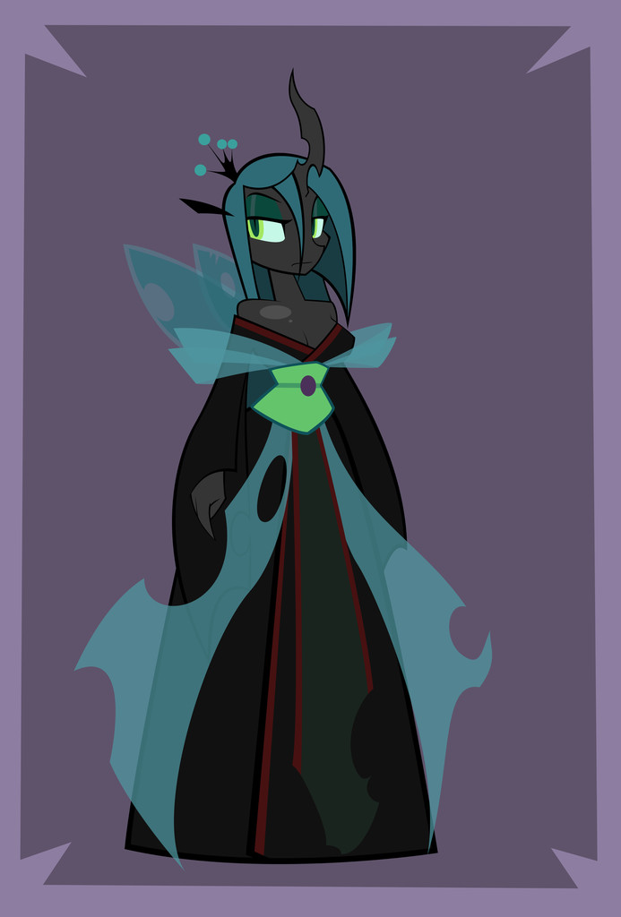 #874098 - safe, artist:rubbermage, queen chrysalis, changeling ...