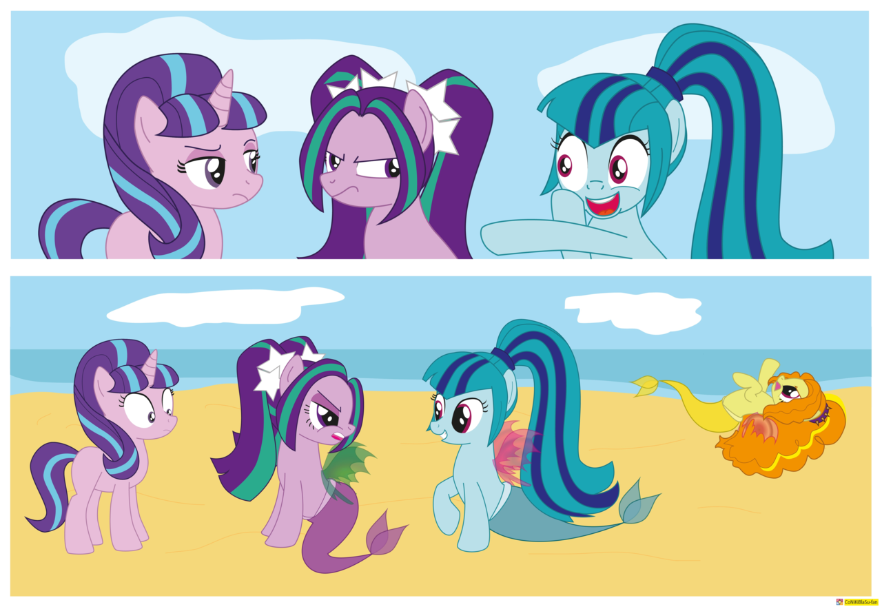 #875076 - safe, artist:conikiblasu-fan, adagio dazzle, aria blaze ...