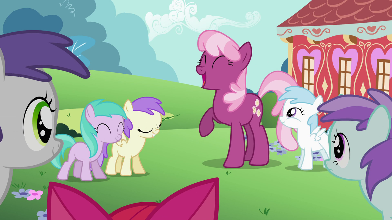 #877513 - safe, screencap, alula, apple bloom, aura (g4), cheerilee ...