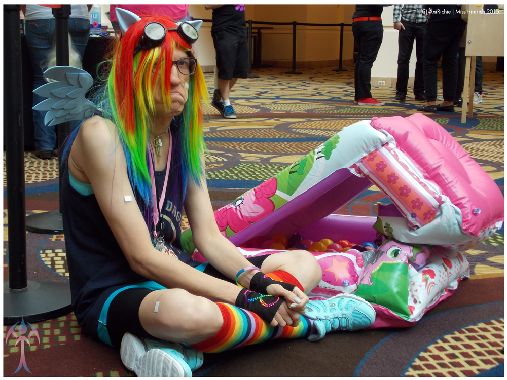 #878460 - safe, artist:ladyanidraws, rainbow dash, human, g4, babscon ...