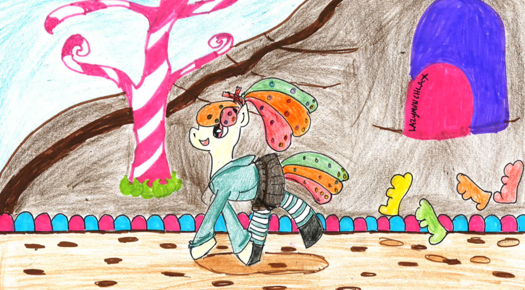 #878891 - safe, artist:lazymunchlax, oc, oc:gumdrop, clothes, contest ...