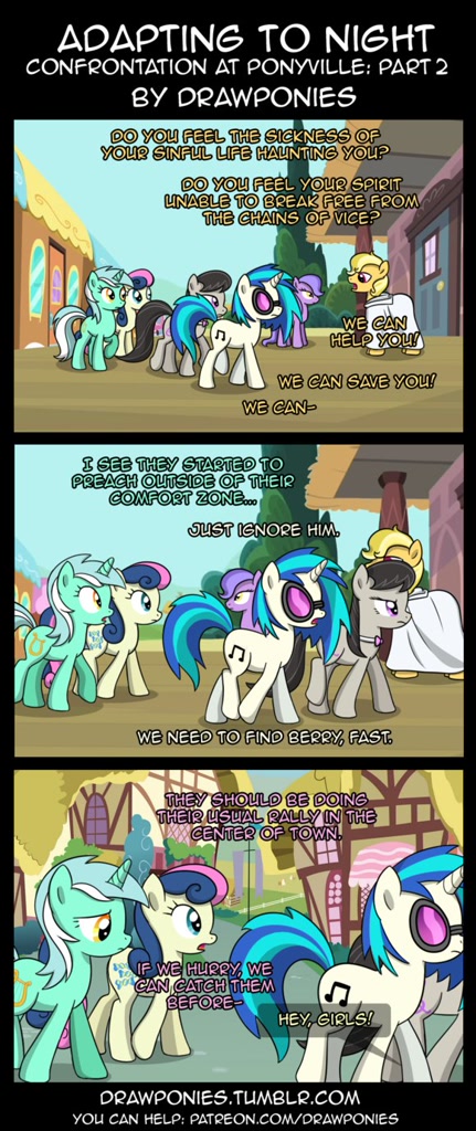 #869741 - safe, artist:terminuslucis, bon bon, dj pon-3, lyra ...